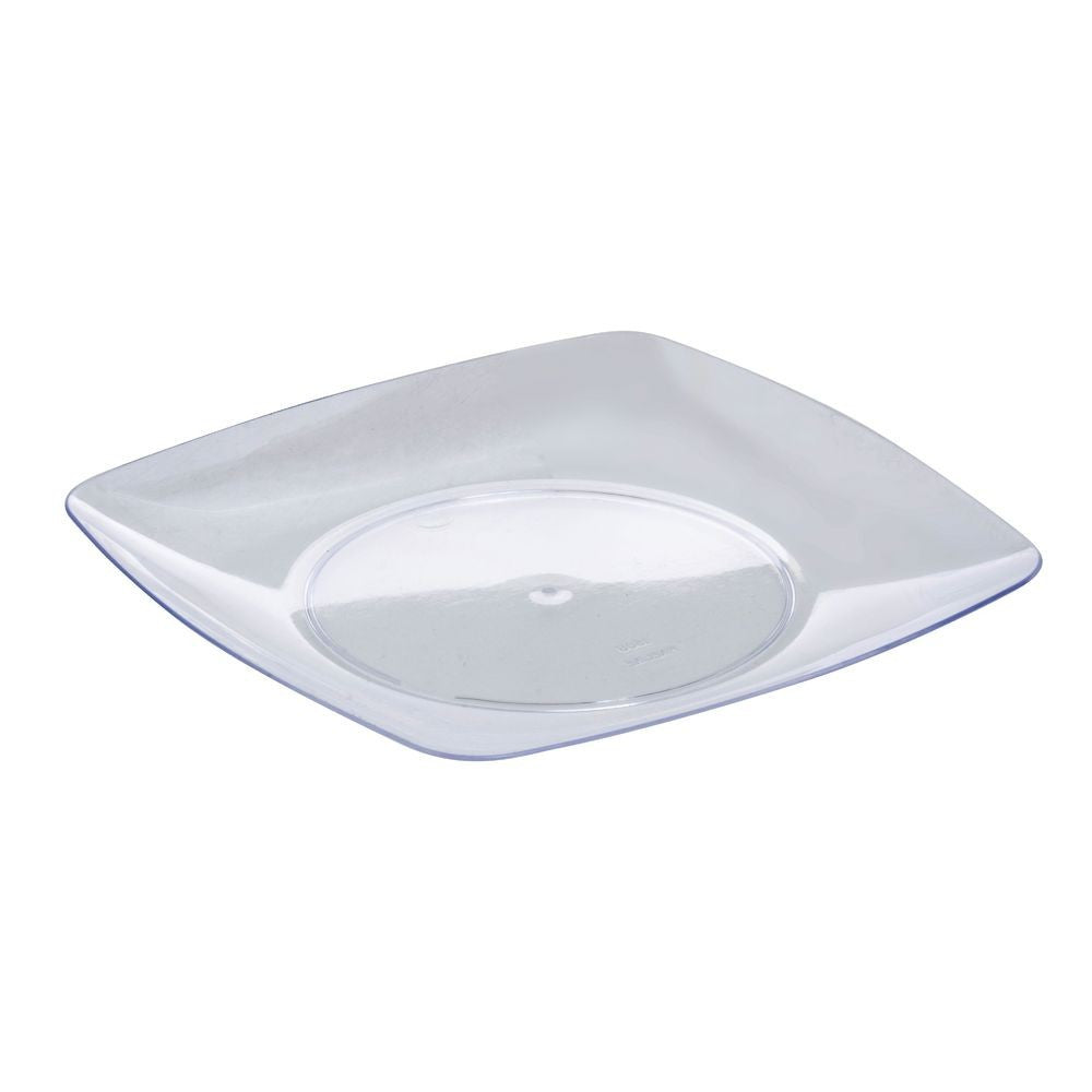 10 Pack 5.5" Square Plastic Clear Dessert Plates – Decodine