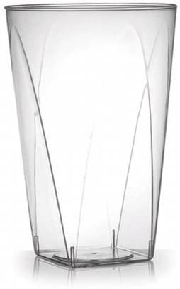 20 Pack 10oz Plastic Tumblers Hexagon Designed Cups - Plastic Cups Squ ...