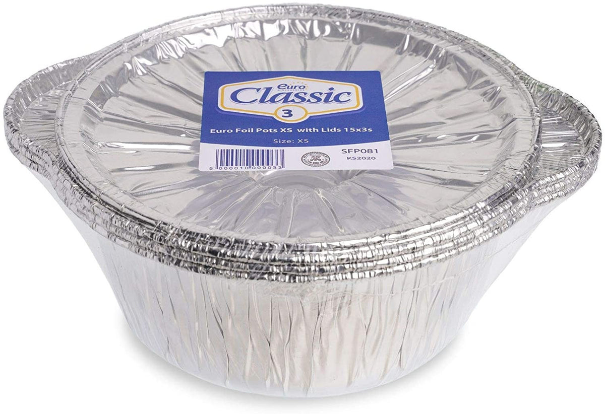 3 Pack Extra Small Aluminium Disposable Cooking Pots with Lids – Deco Dine