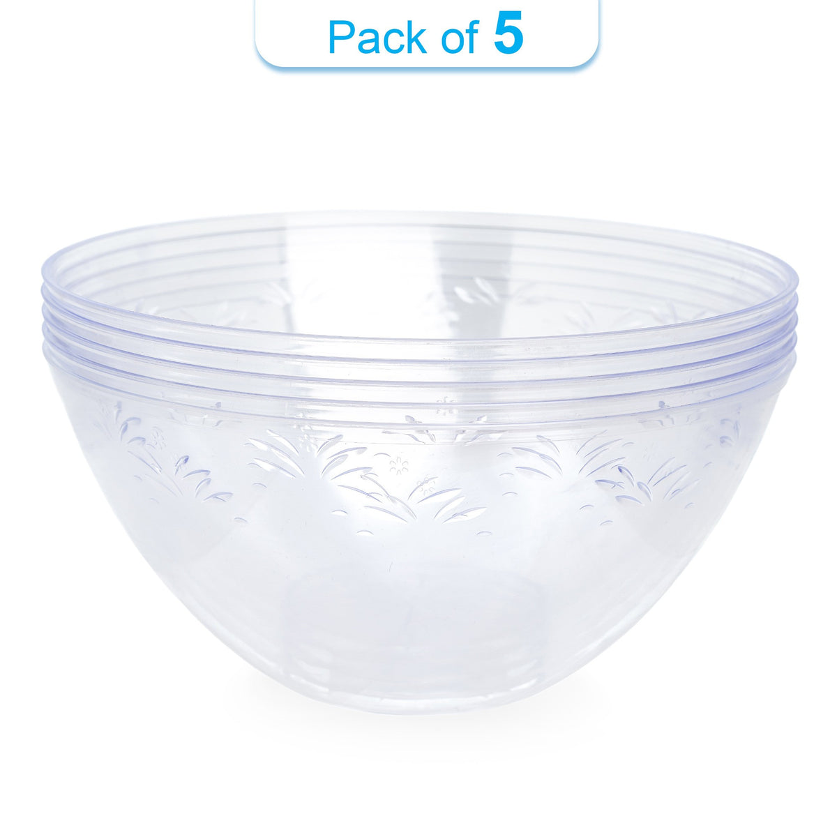 5 Pack 2900ml Clear Plastic Party Serving Bowls – Deco Dine