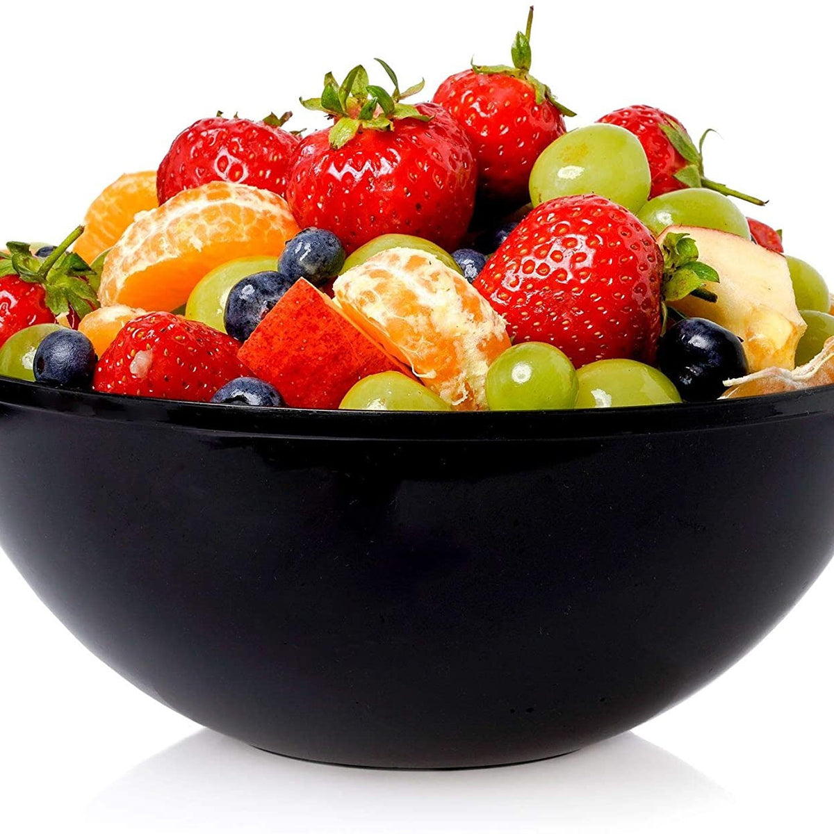 Black Round Plastic Serving Plastic Bowls – Decodine